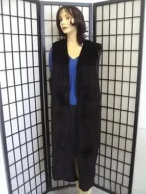 Jackets & Coats | Scrap Black Sheared Rabbit Fur Vest Women Woman Arts ...